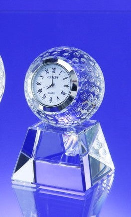 Crystal Golf Ball Clock - 60mm Golf Ball Clock with Base — CrystalsBuy