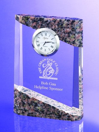 Crystal Granite Clock — CrystalsBuy