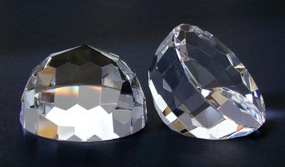 Faceted Dome Crystal Paperweight - Medium — CrystalsBuy