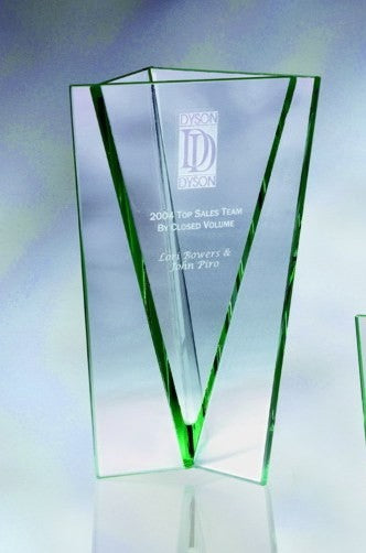 Triangular Glass Vase — CrystalsBuy